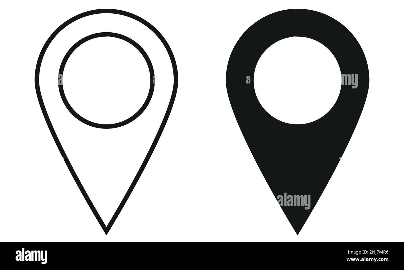Set of location pin icon.Map pin place marker. Location icon Stock ...