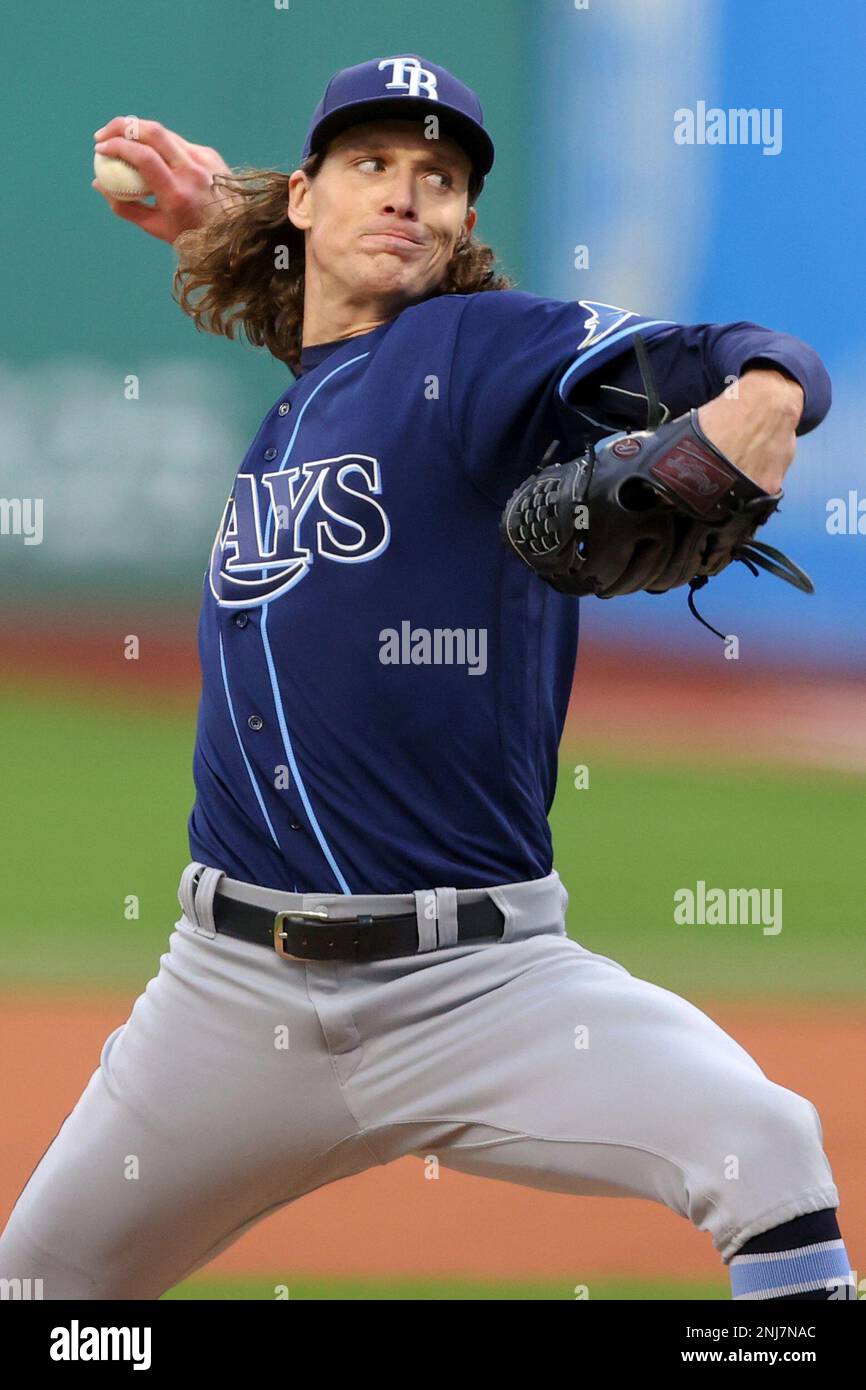 CLEVELAND, OH - SEPTEMBER 28: Tampa Bay Rays starting pitcher Tyler ...