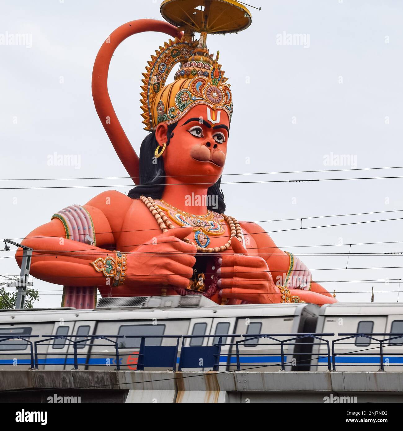 New Delhi, India - June 21, 2022 - Big statue of Lord Hanuman near the ...