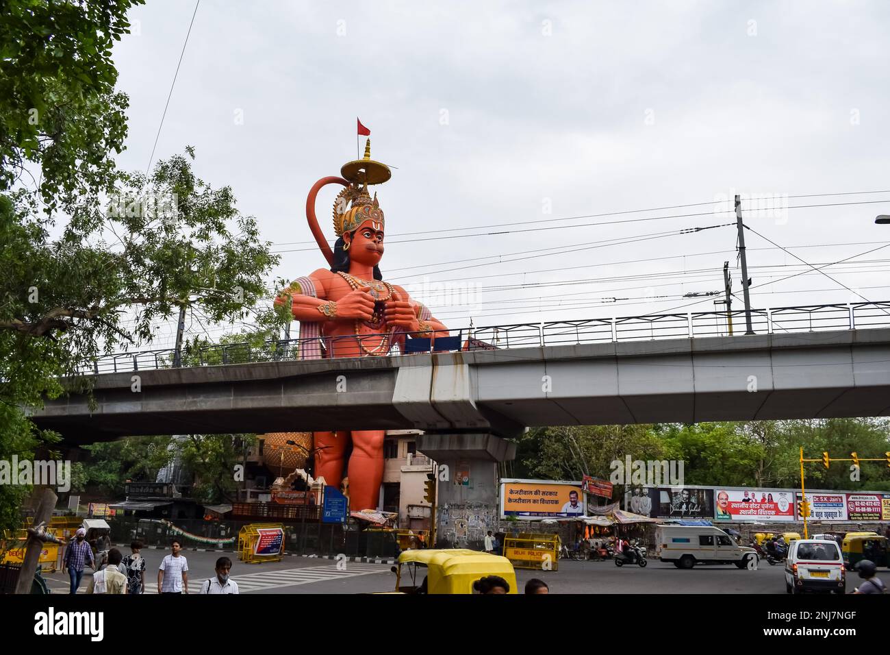 New Delhi, India - June 21, 2022 - Big statue of Lord Hanuman near the ...