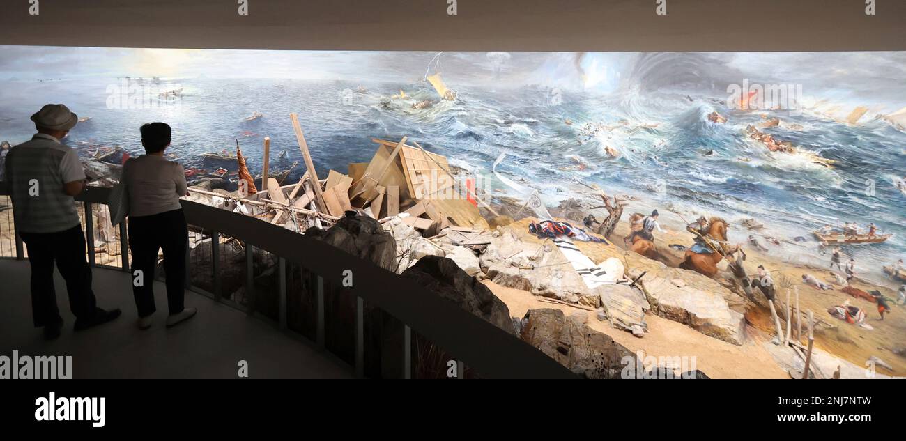 An artwork "Yashima-no- yoru-no-yume"(a dream of the night of Yamshima ...