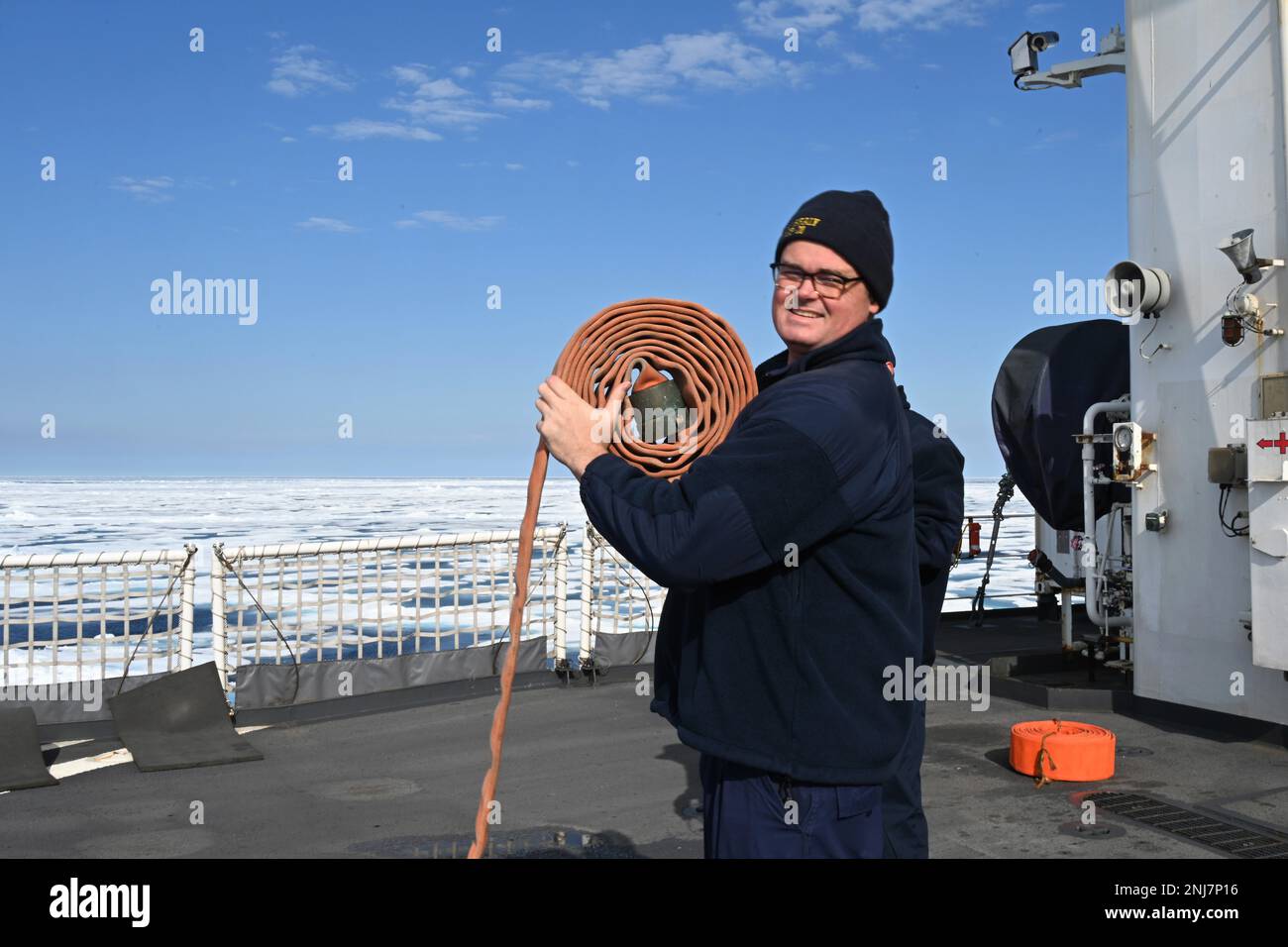 Lt. Thompson, a member of the medical staff, participates in damage ...