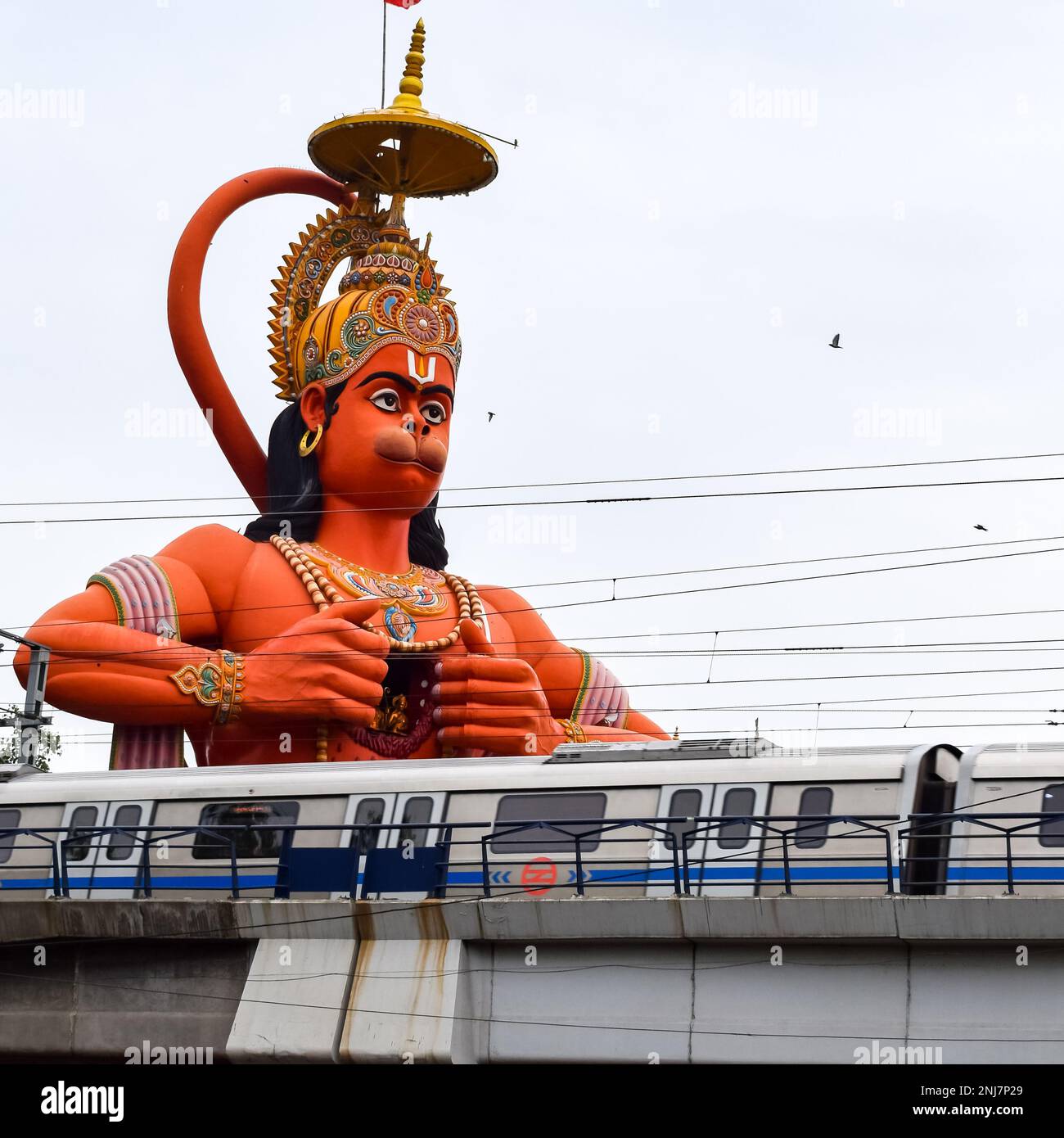 New Delhi, India - June 21, 2022 - Big statue of Lord Hanuman near the ...