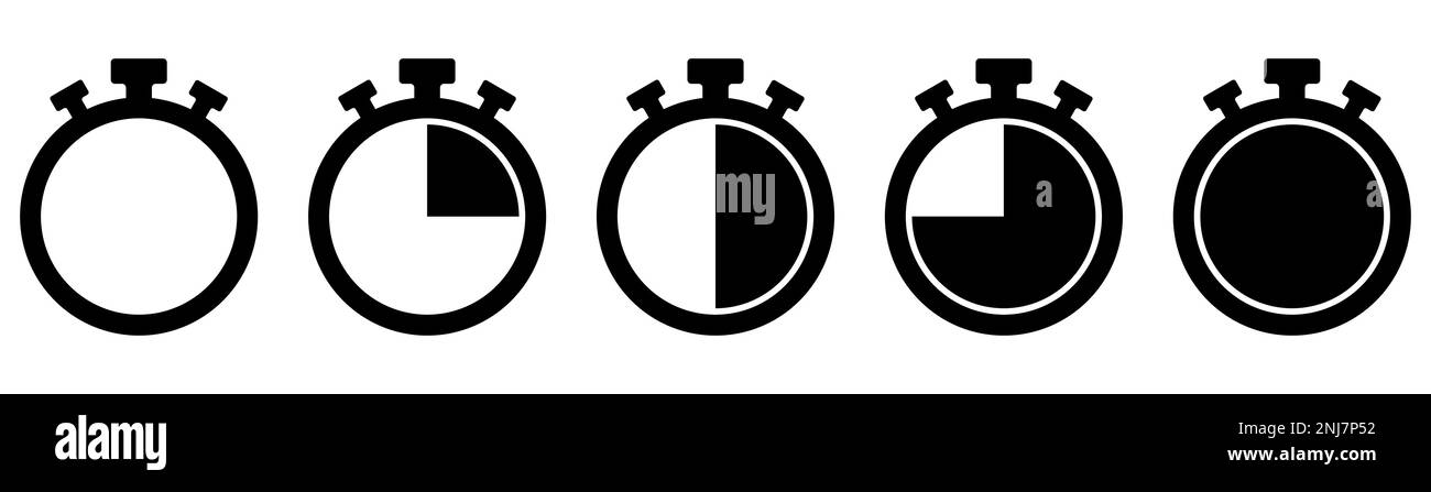 Timer icon collection. Symbol timer on a white background Stock Vector ...