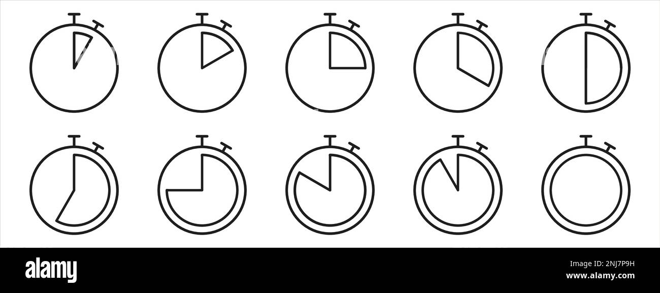 Timers icon on transparent background. Isolated vector elements. Stopwatch symbol. Vector ...