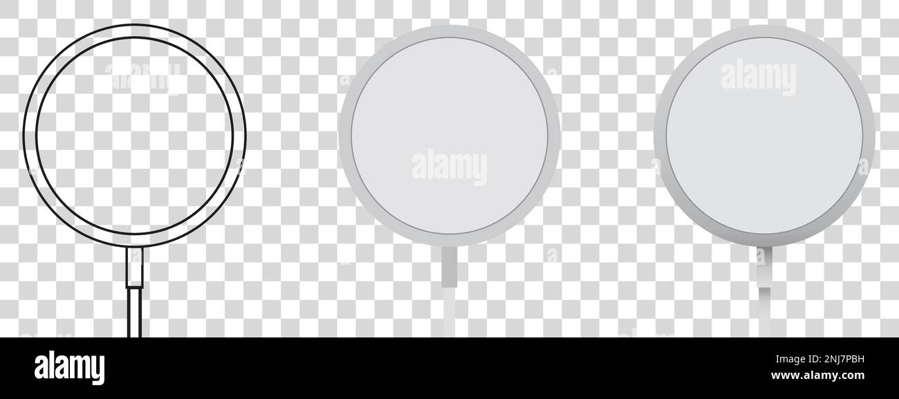 Apple MagSafe Charger.Outline line drawing modern Wireless Charger ...