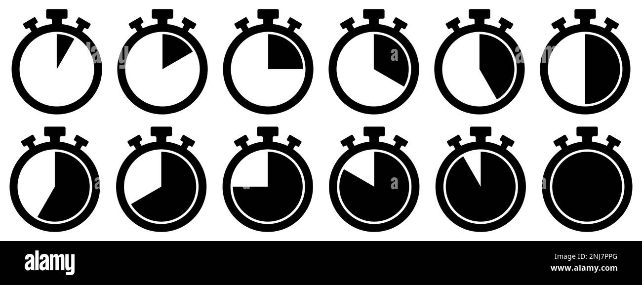 Timers icon on transparent background. Isolated vector elements. Stopwatch symbol. Vector ...