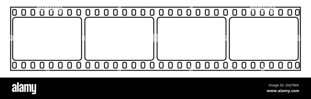 Film strip isolated vector icon. Retro picture with film strip icon ...