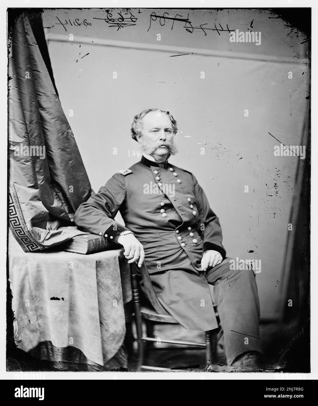 Portrait of General Randolph B. Marcy, a U.S. Army officer, from the ...