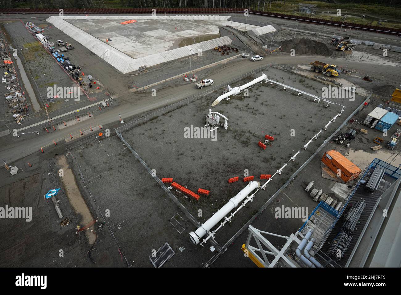 The terminus for the Coastal GasLink natural gas pipeline, bottom, is ...