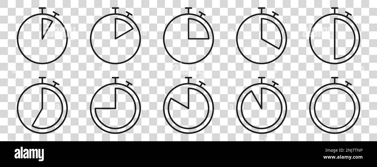 Timers icon on transparent background. Isolated vector elements. Stopwatch symbo Stock Vector ...