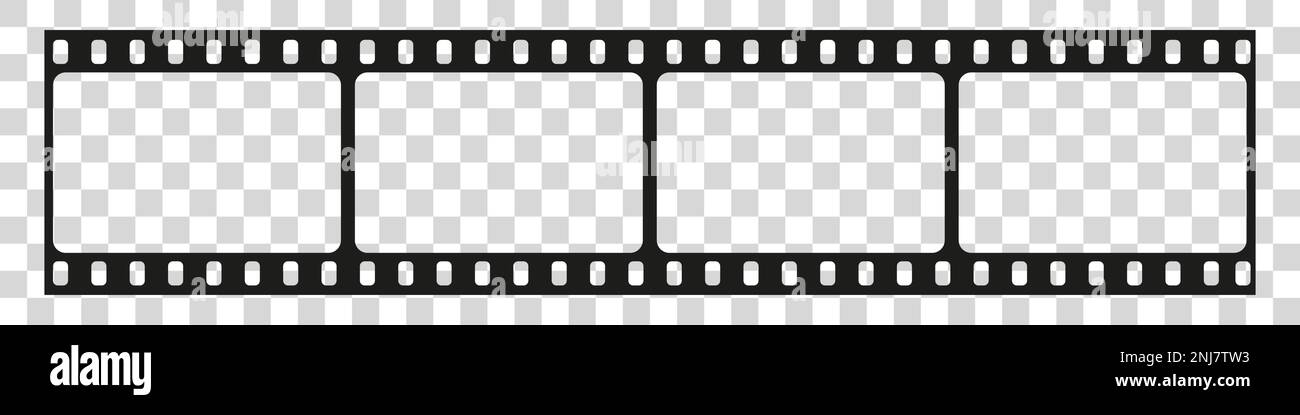 Film strip isolated vector icon. Retro picture with film strip icon ...