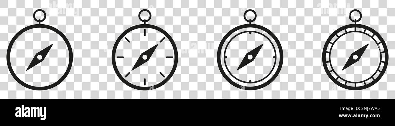 Compass icon set. Compass symbol. Vector illustration Stock Vector ...