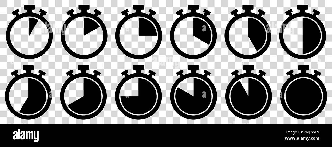 Timers icon on transparent background. Isolated vector elements. Stopwatch symbol Stock Vector ...