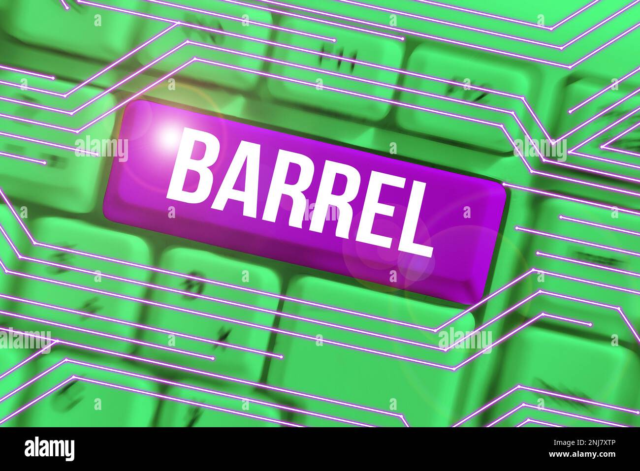 Text showing inspiration Barrel. Word Written on cylindrical container ...