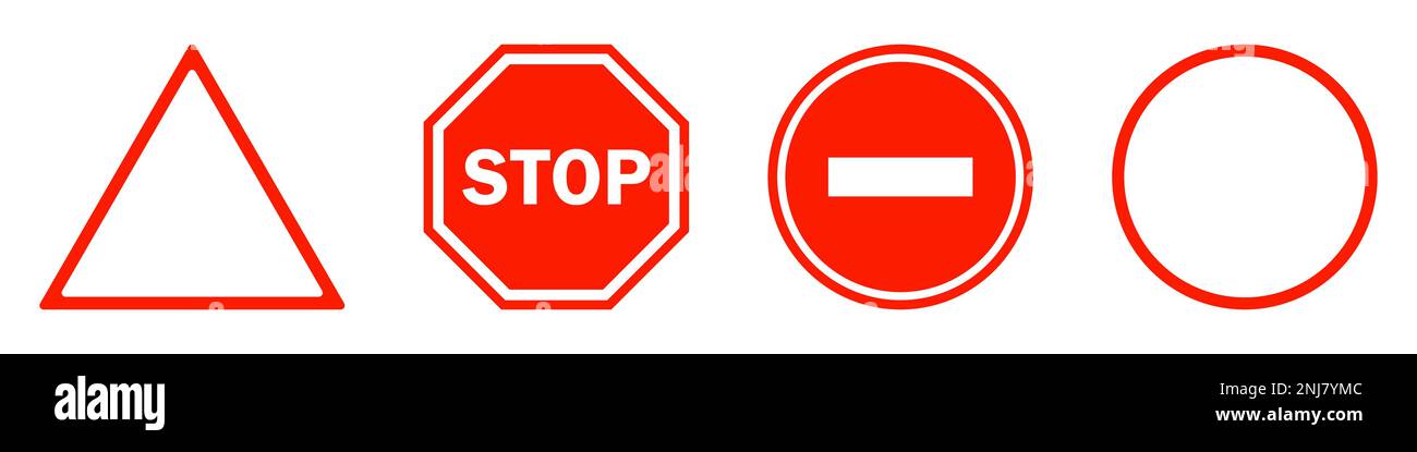Red STOP sign isolated. Vector Stop hand sign Stock Vector Image & Art ...