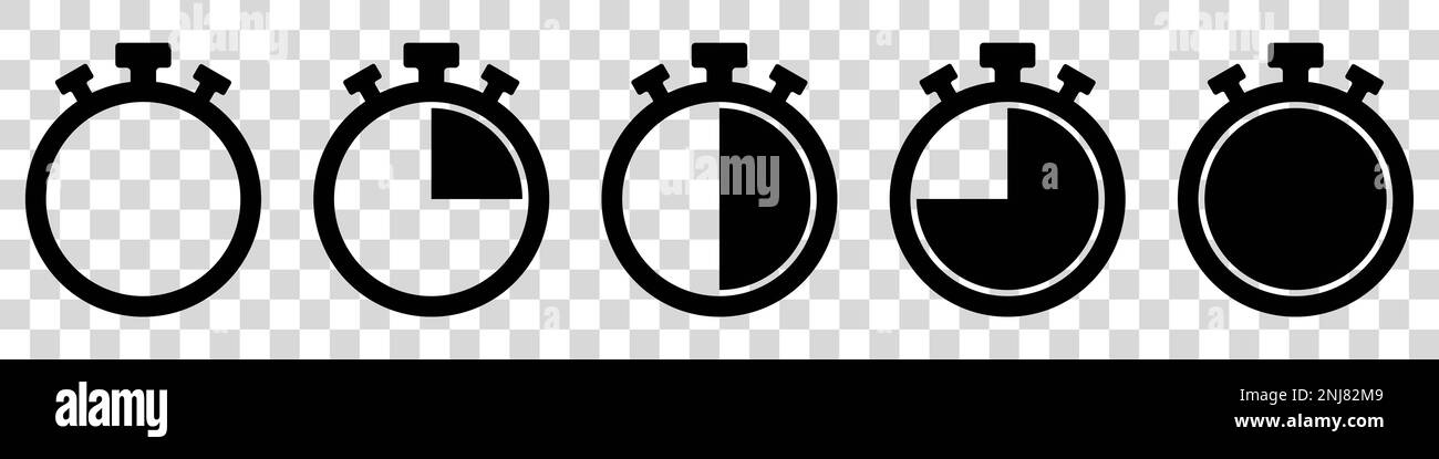 Timers icon on transparent background. Isolated vector elements. Stopwatch symbol Stock Vector ...