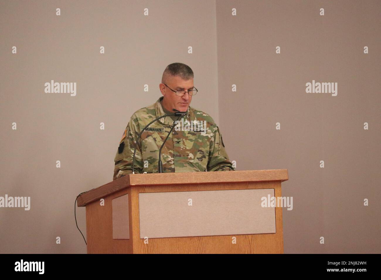 Col. Patrick Monahan, commander of the 166th Regiment Regional Training ...