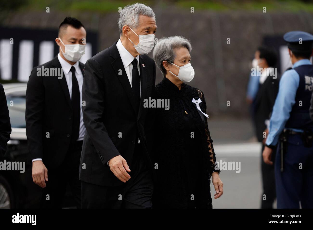 Lee Hsien Loong, Singapore's prime minister, arrives for the state ...