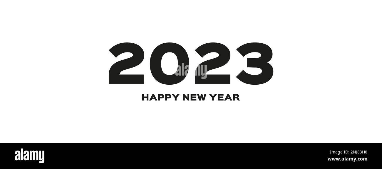 Happy new 2023 year Elegant gold text with light. Minimal text template ...