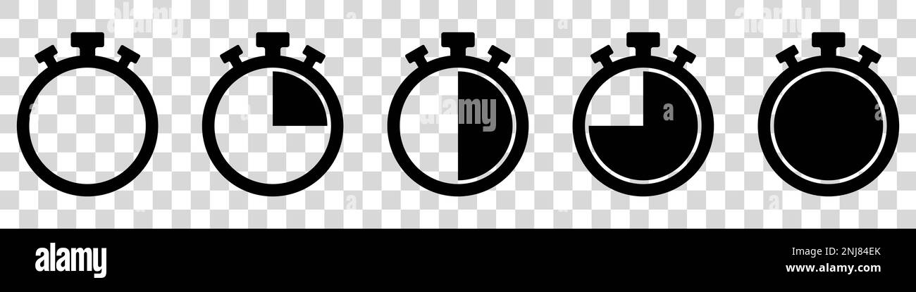 Timers icon on transparent background. Isolated vector elements. Stopwatch symbol Stock Vector ...
