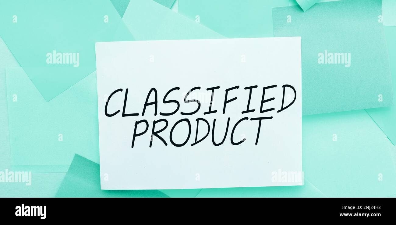 Text caption presenting Classified Product, Word for Sensitive Data Top ...