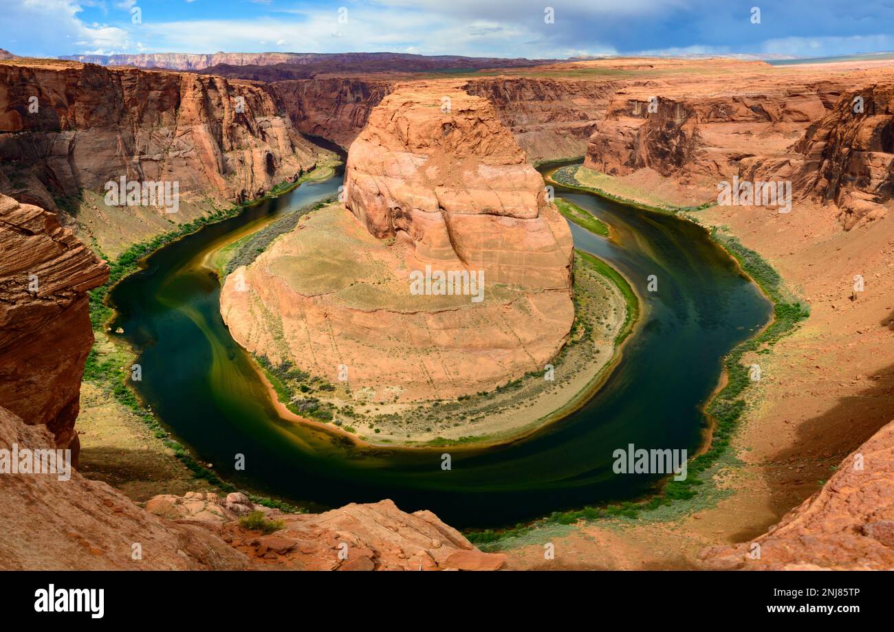 Horseshoe Bend in a panaramic view Stock Photo - Alamy