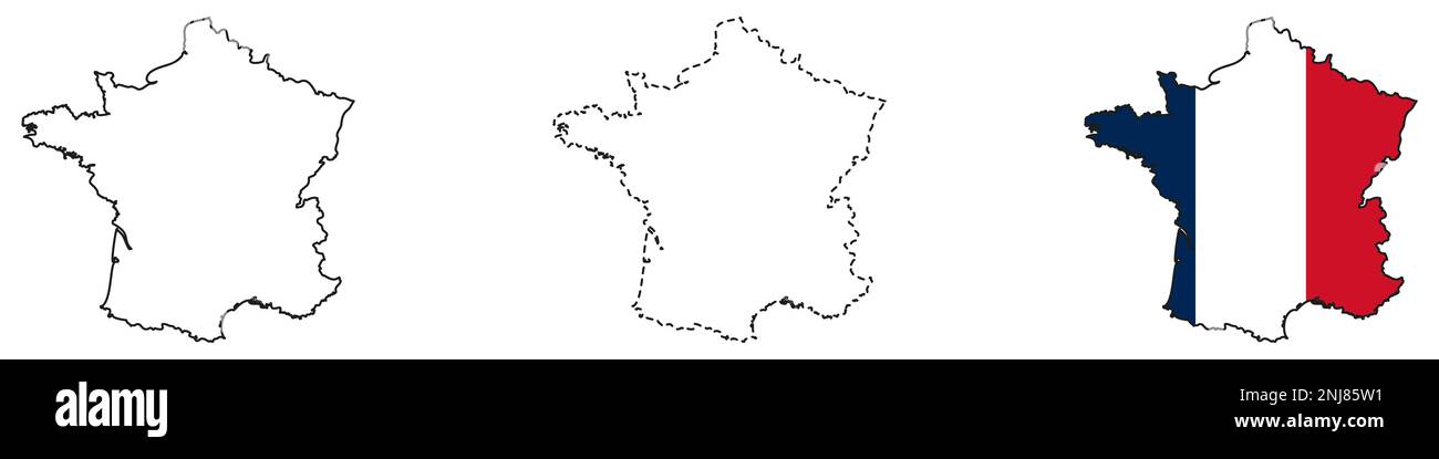 vector map flag of France isolated on white background Stock Vector ...