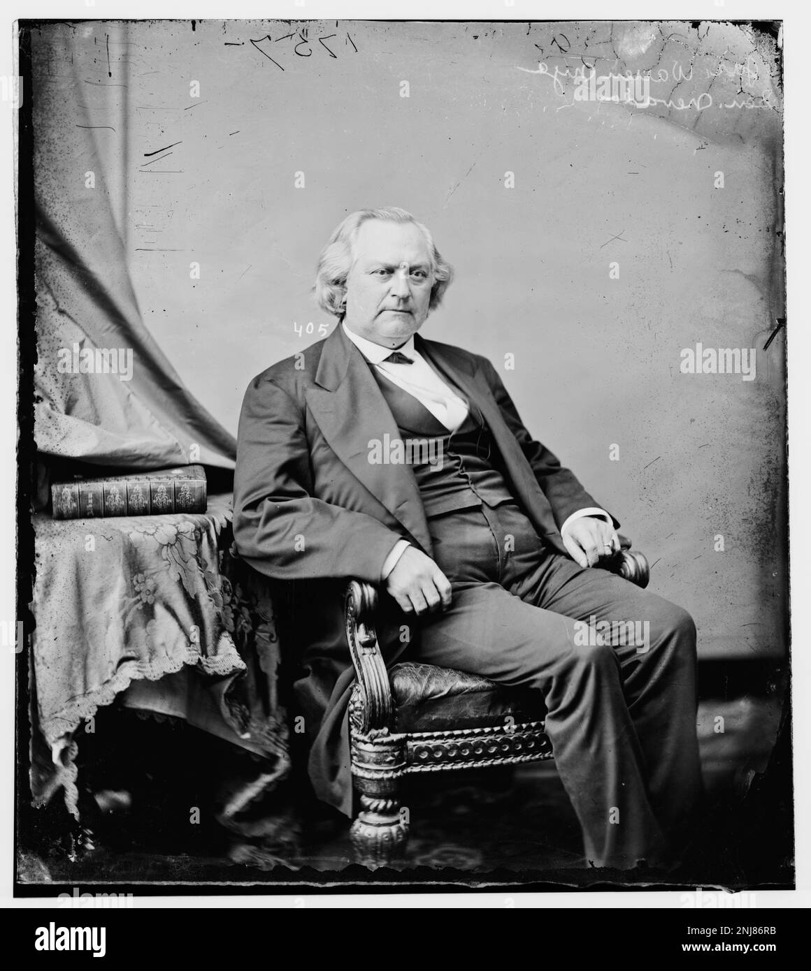 Portrait of Hon. James Warren Nye, Nevada politician, featured in the Library of Congress Brady ...