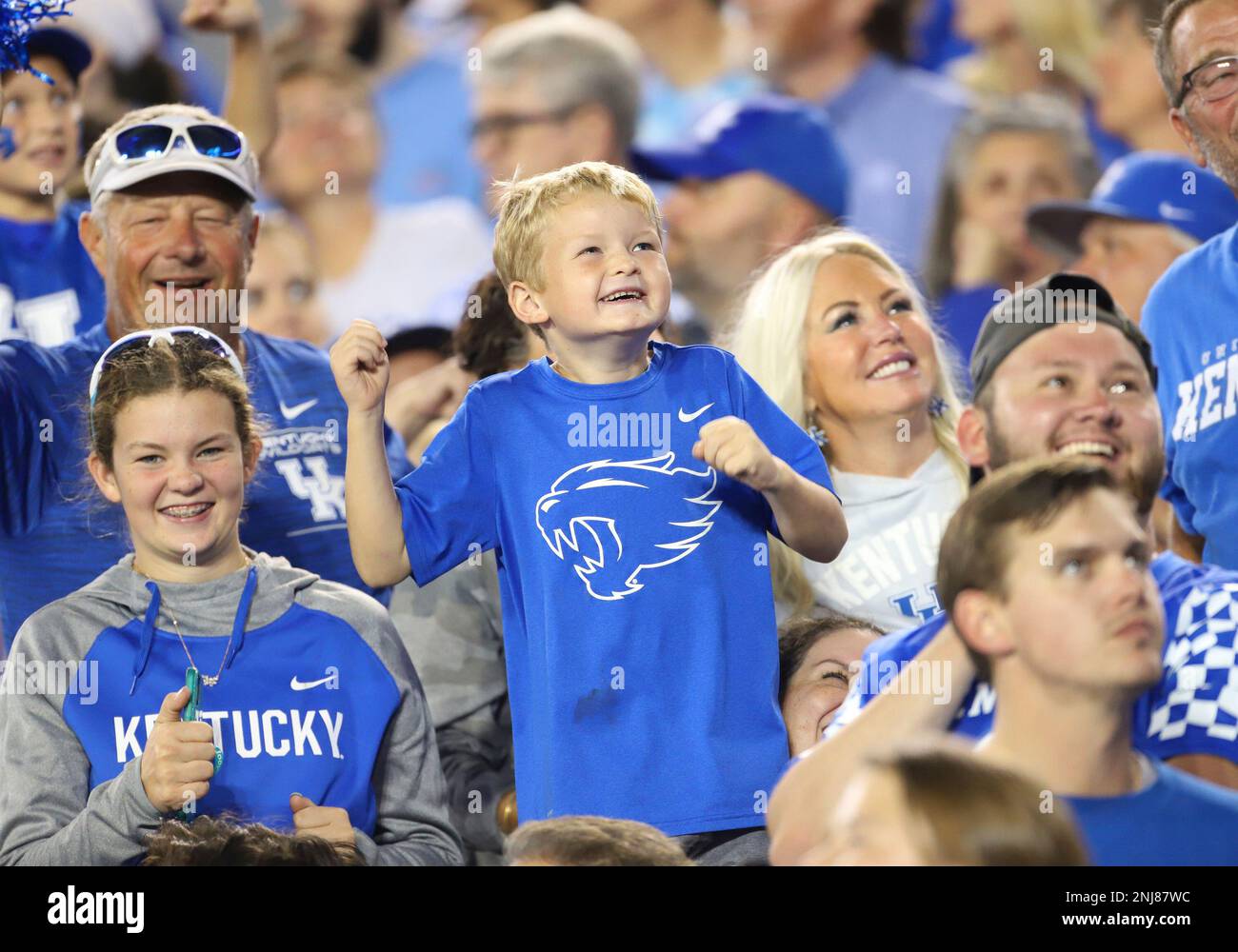LEXINGTON, KY - SEPTEMBER 24: Kentucky Wildcats fans in a game between ...