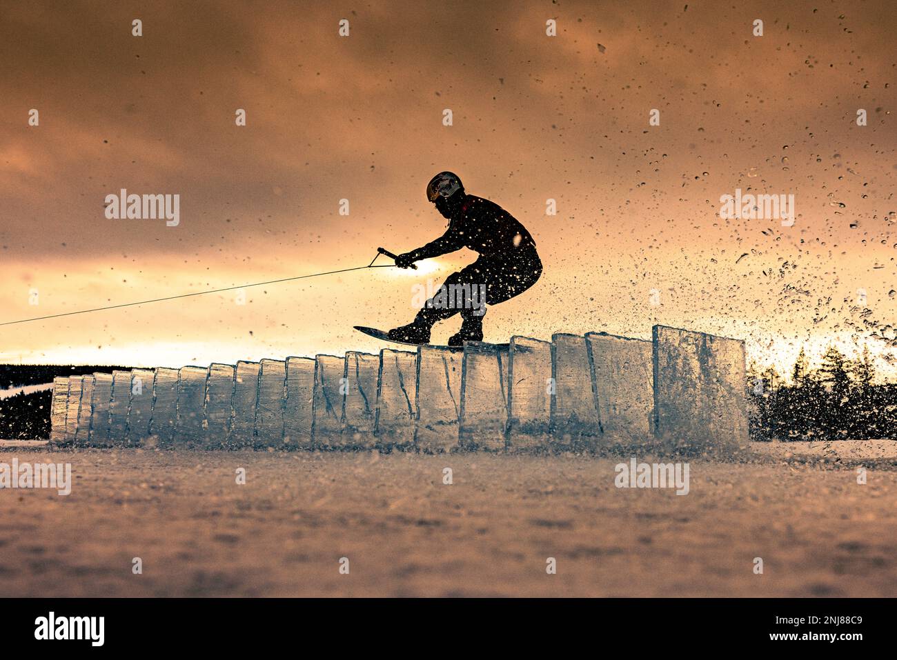 Wakeboarders Felix Georgii, Dominik Gührs and Dominik Hernler tackled ...