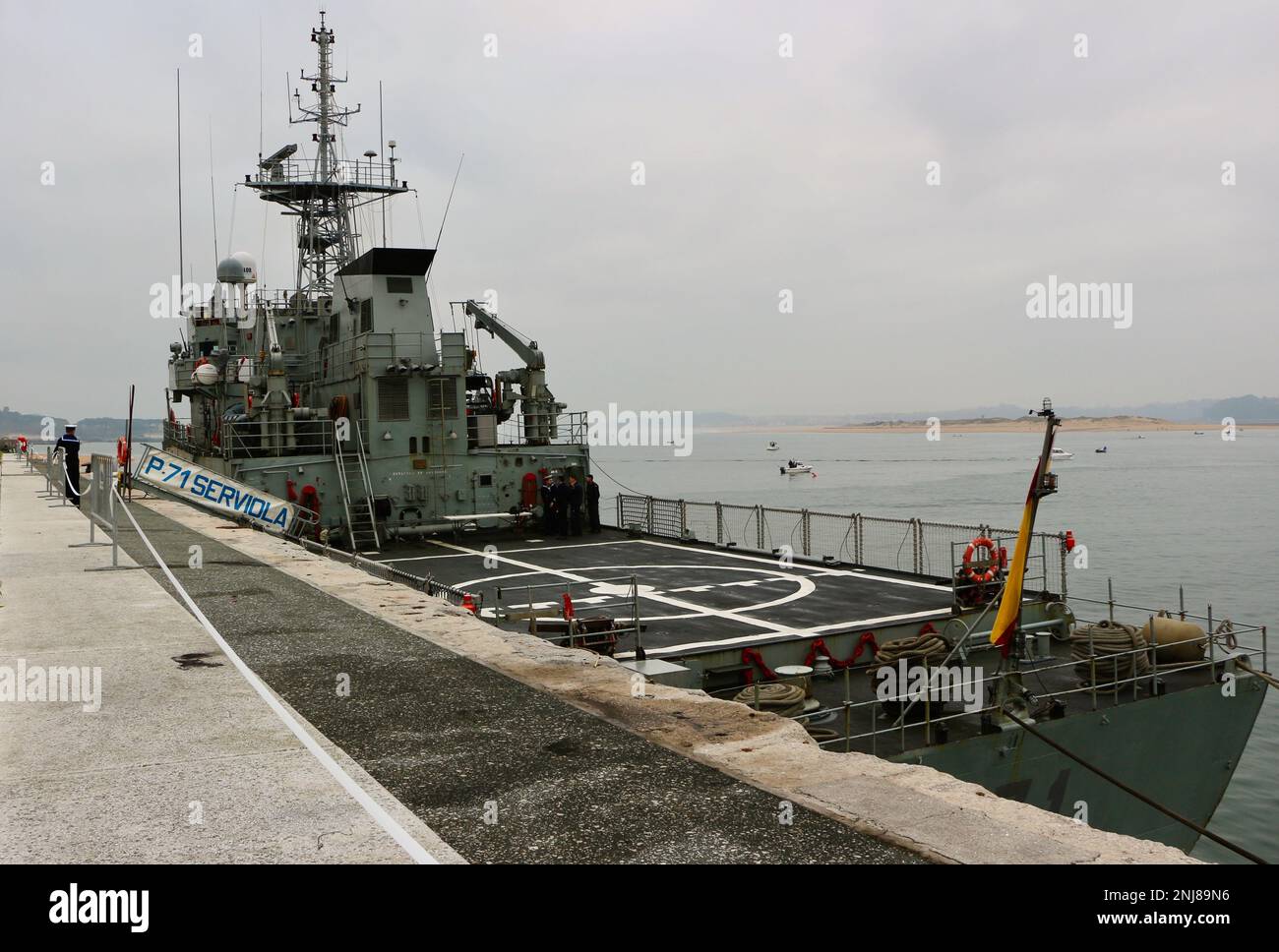 Spanish patrol boat Serviola P-71 launched 10 May 1990 moored in the ...