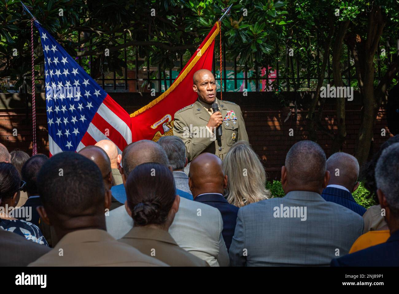 U.S. Marine Corps Gen. Michael E. Langley addresses the audience during ...