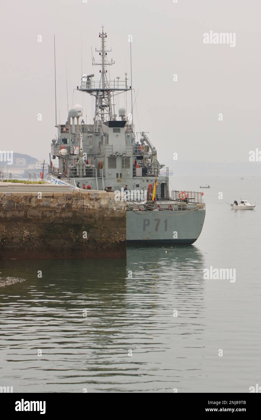 Spanish patrol boat Serviola P-71 launched 10 May 1990 moored in the ...