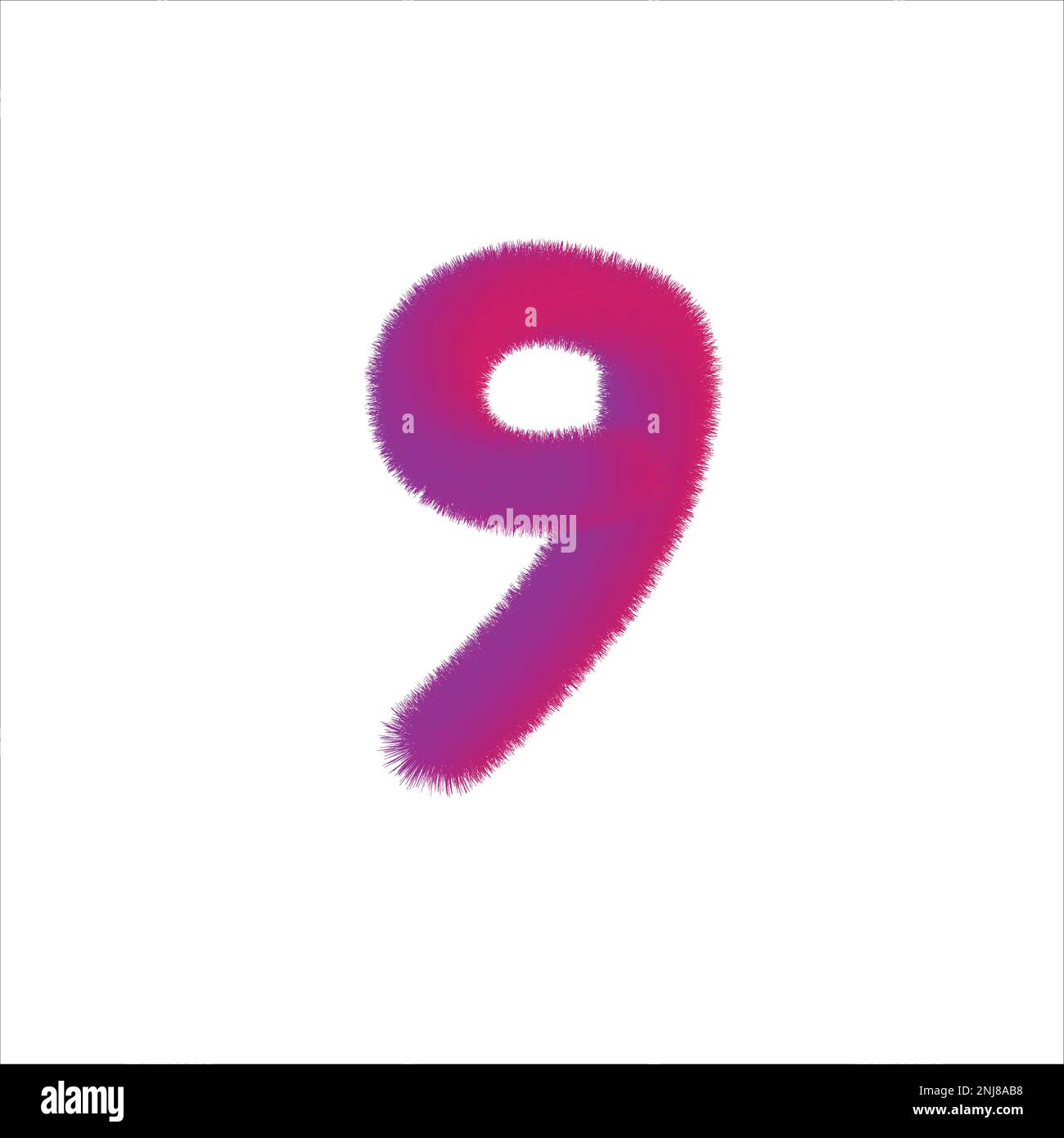 Number 9 type typeface hi-res stock photography and images - Alamy