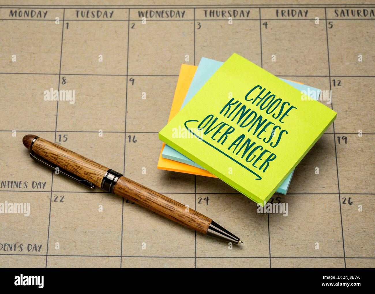 choose kindness over anger, inspirational reminder note, positive ...