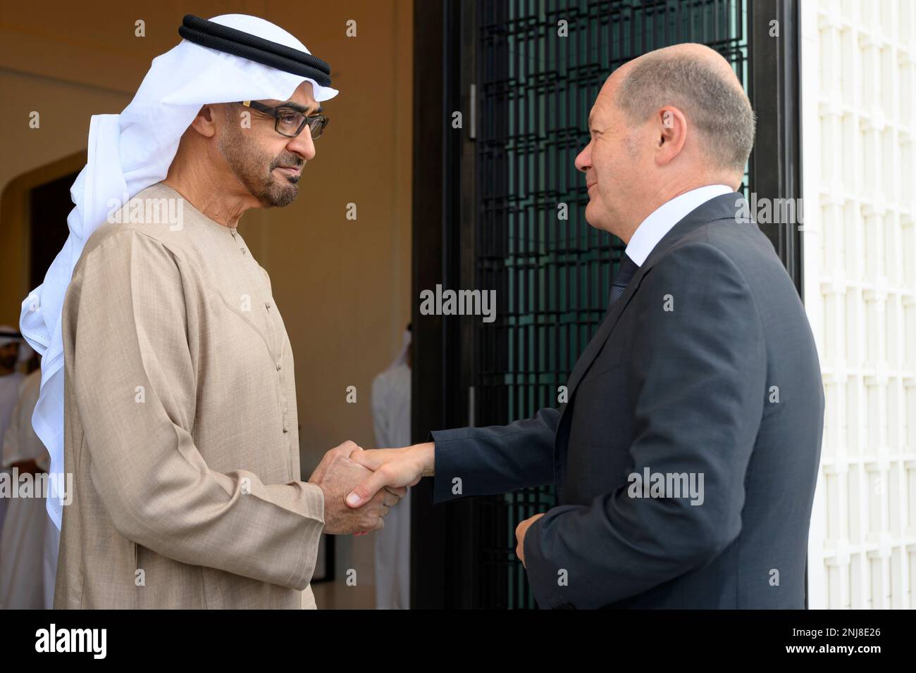 In this photo made available by the United Arab Emirates Presidential ...