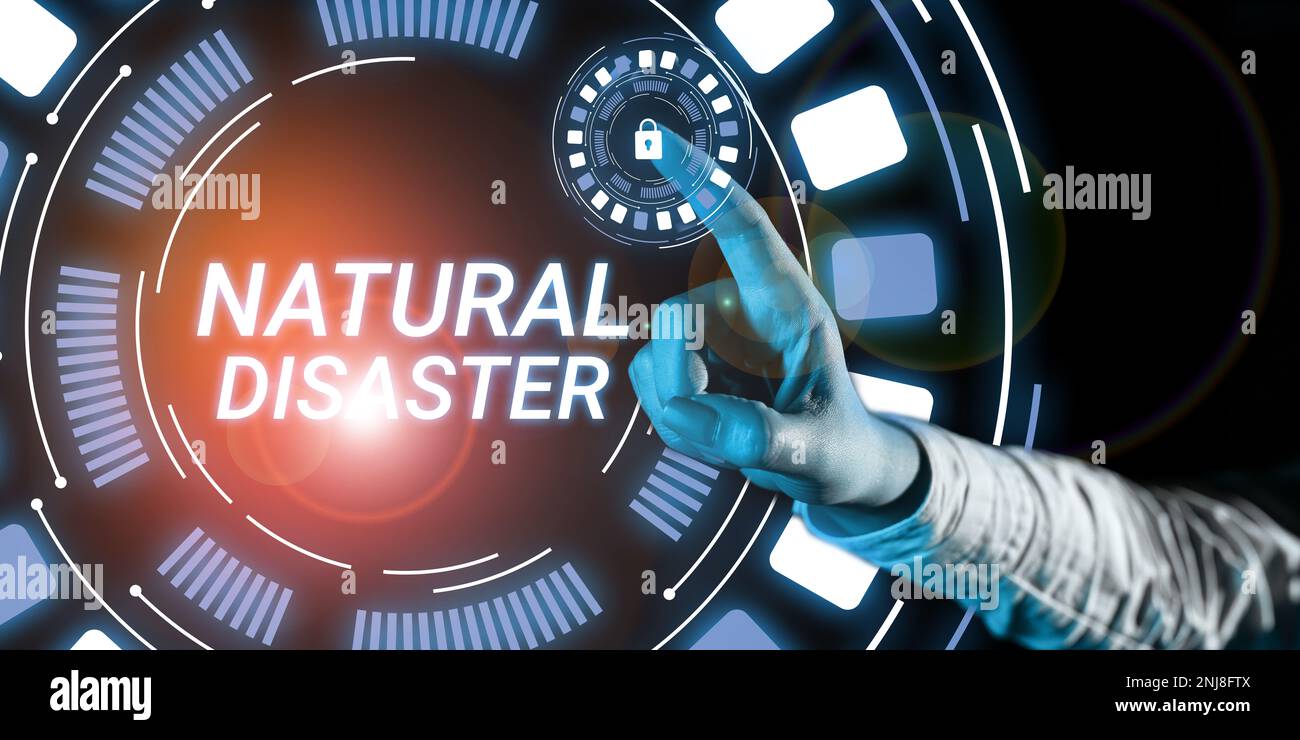 Conceptual caption Natural Disaster. Business concept occurring in the ...