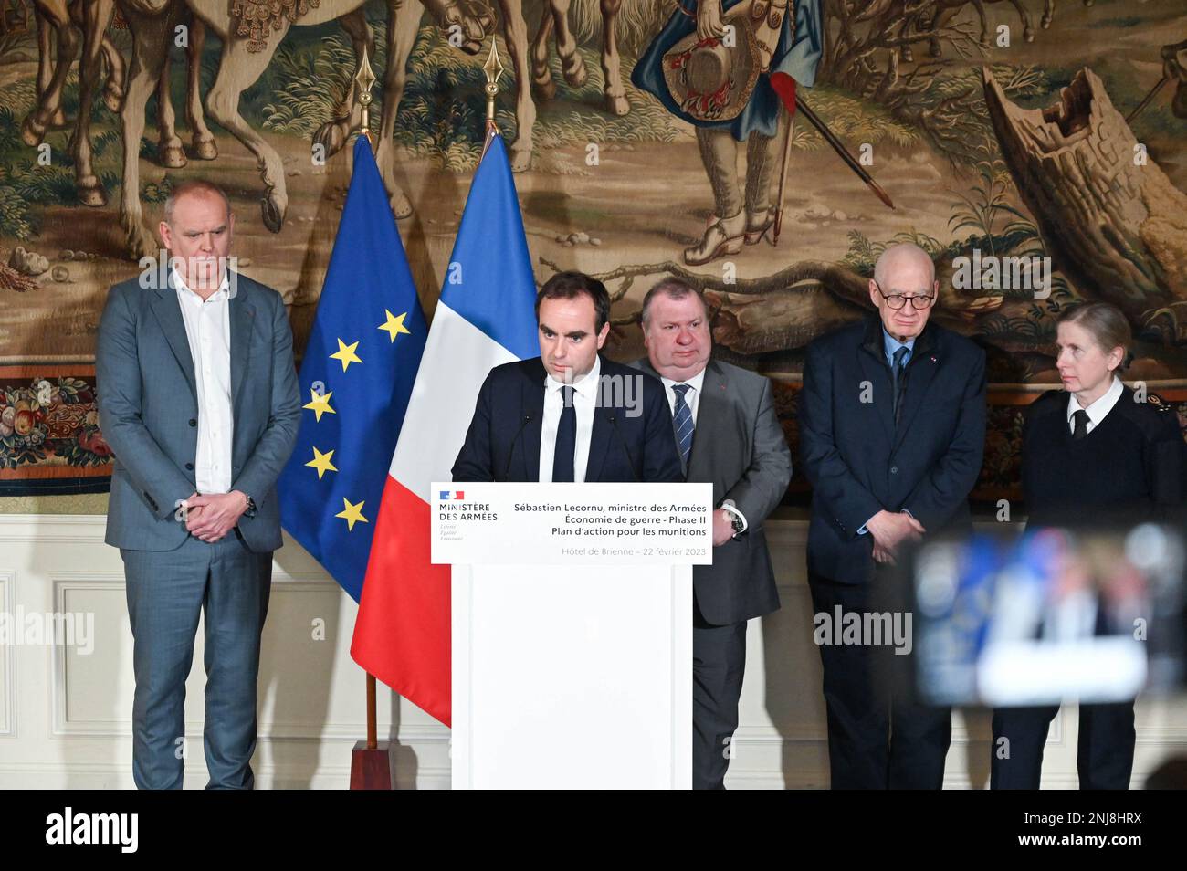 Paris, France, February 22, 2023, Sebastien Lecornu, Minister of the ...
