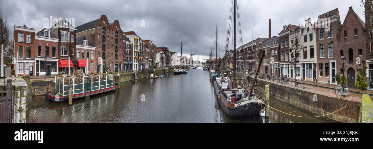 Cityscape, panorama - view of the city Rotterdam and its old district ...