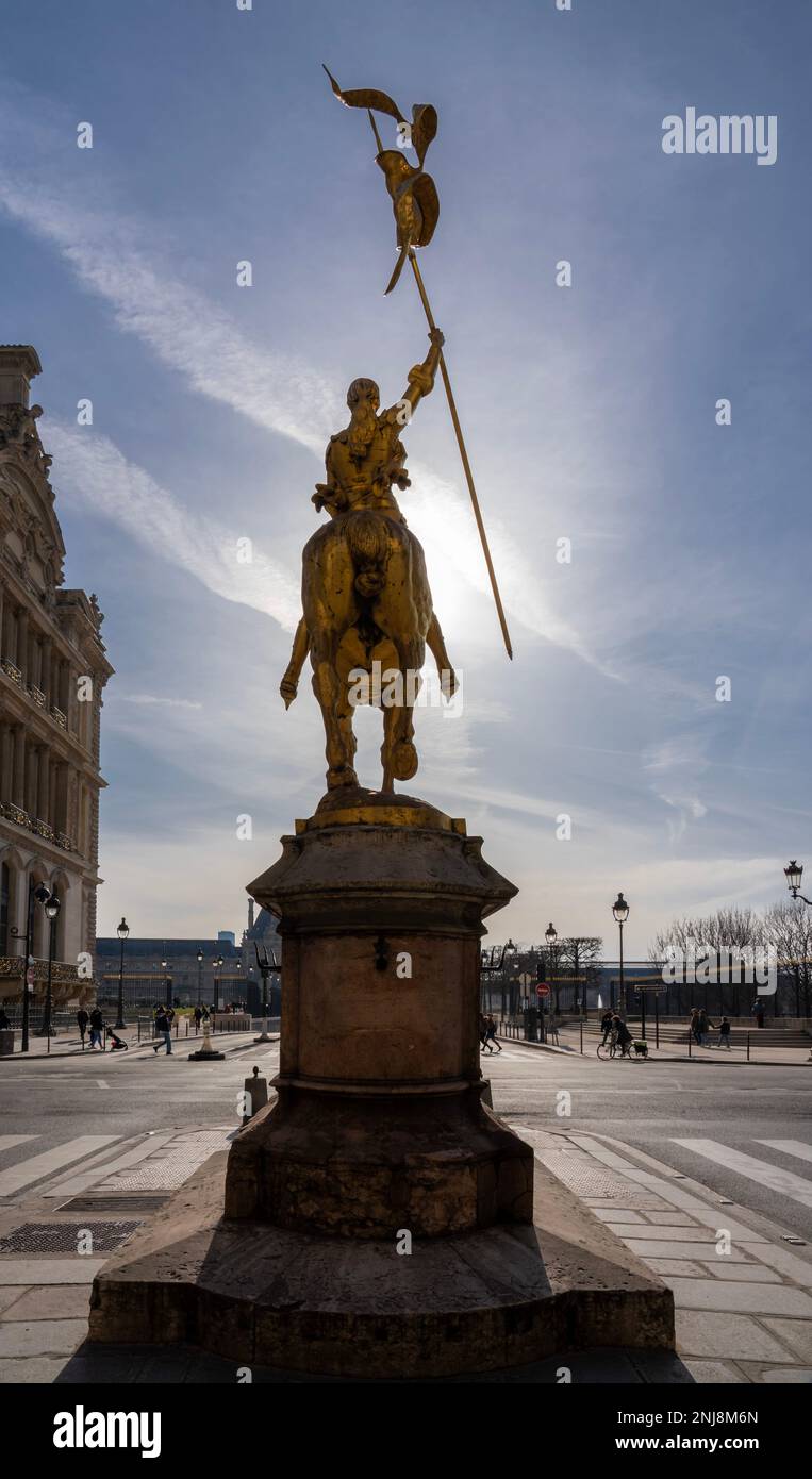 Paris - France,France - 02 21 2023: The Statue of Joan of Arc Paris ...