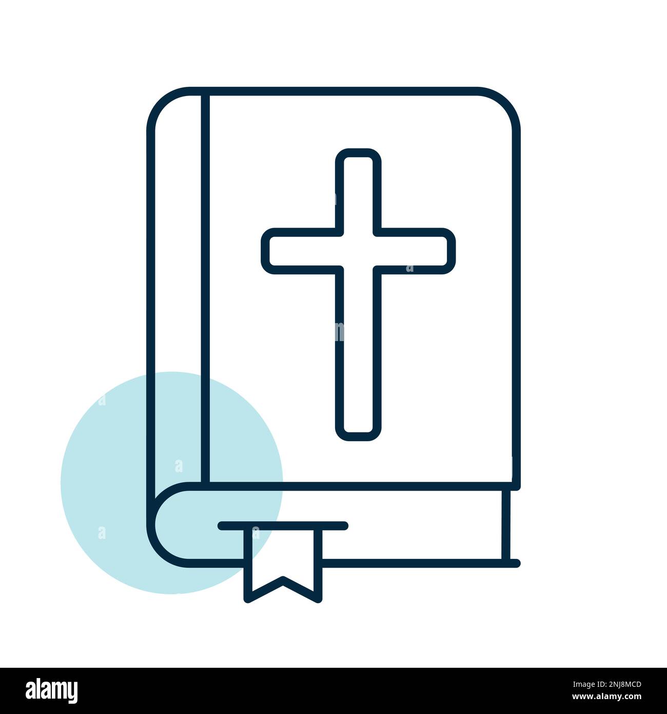 Holy bible wedding isolated icon. Vector illustration, romance elements ...
