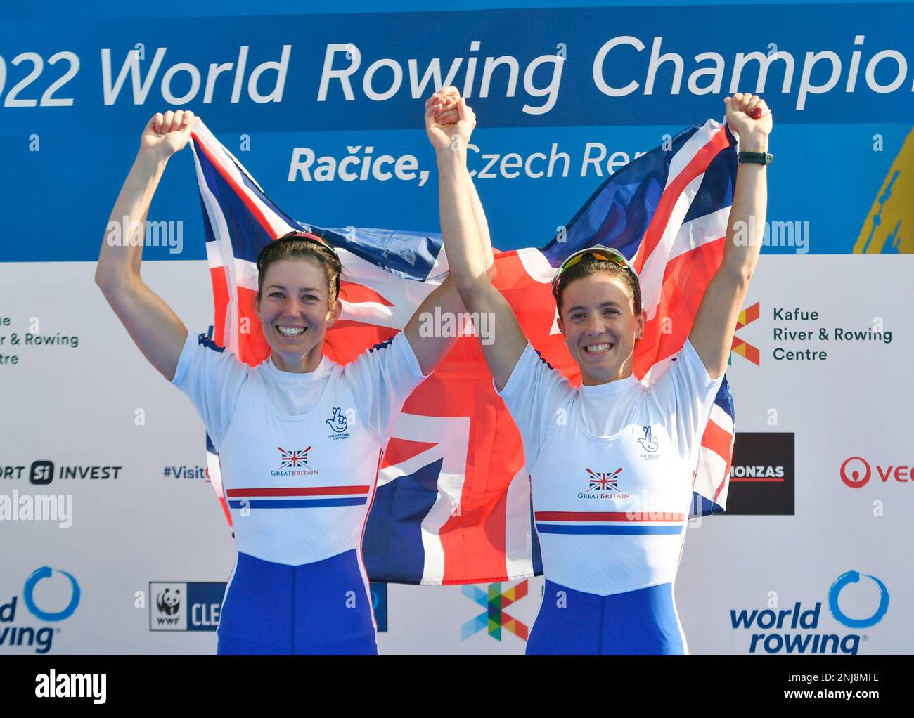 Emily Craig, left, and Imogen Grant of United Kingdom celebrate after ...
