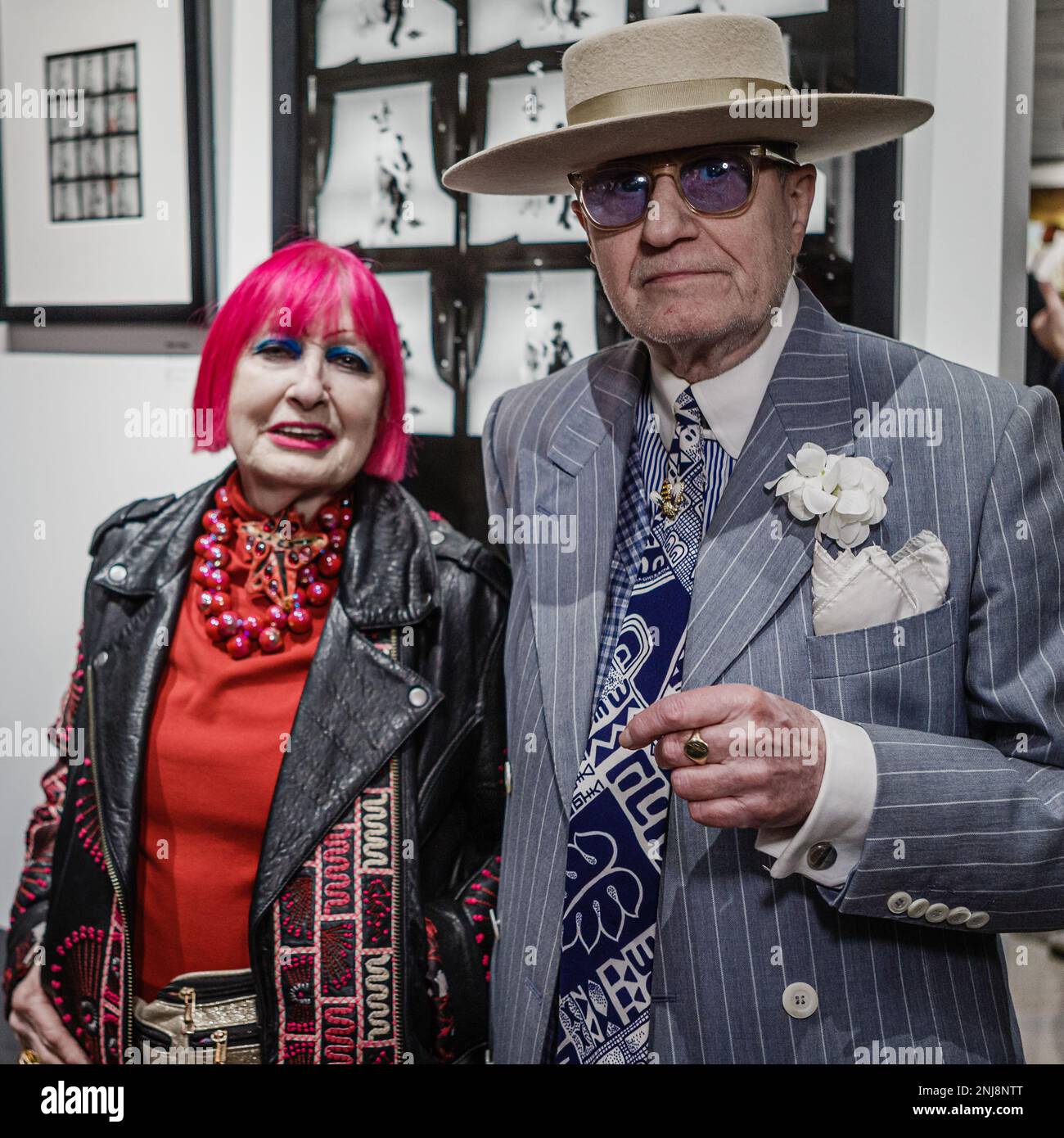 Iconic British designer Dame Zandra Rhodes and Soho-George at "Roll ...