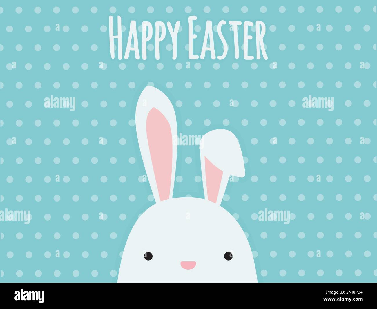 Happy Easter postcard. Easter Bunny. Vector postcard for Easter Stock ...