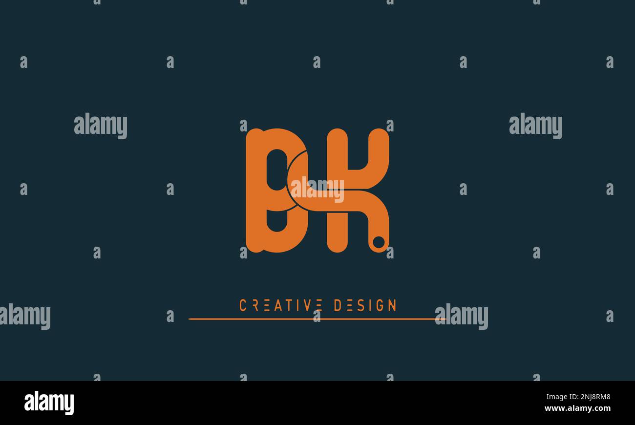 Alphabet letters Initials Monogram logo BK , KB Stock Vector Image ...