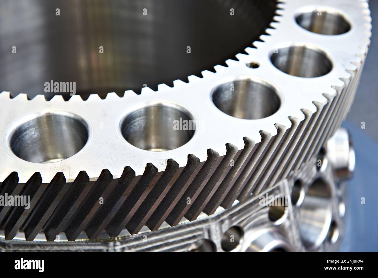 Steel part modern metal working sample Stock Photo - Alamy