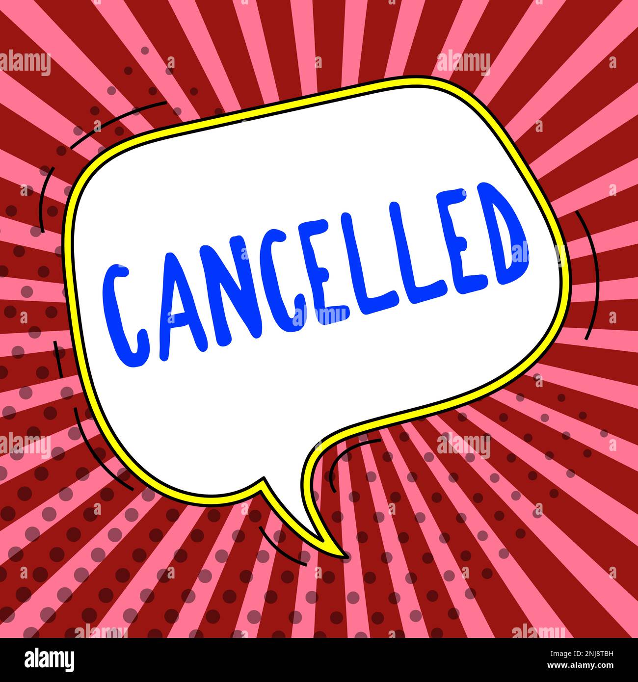 Hand writing sign Cancelled. Concept meaning decide or announce that ...