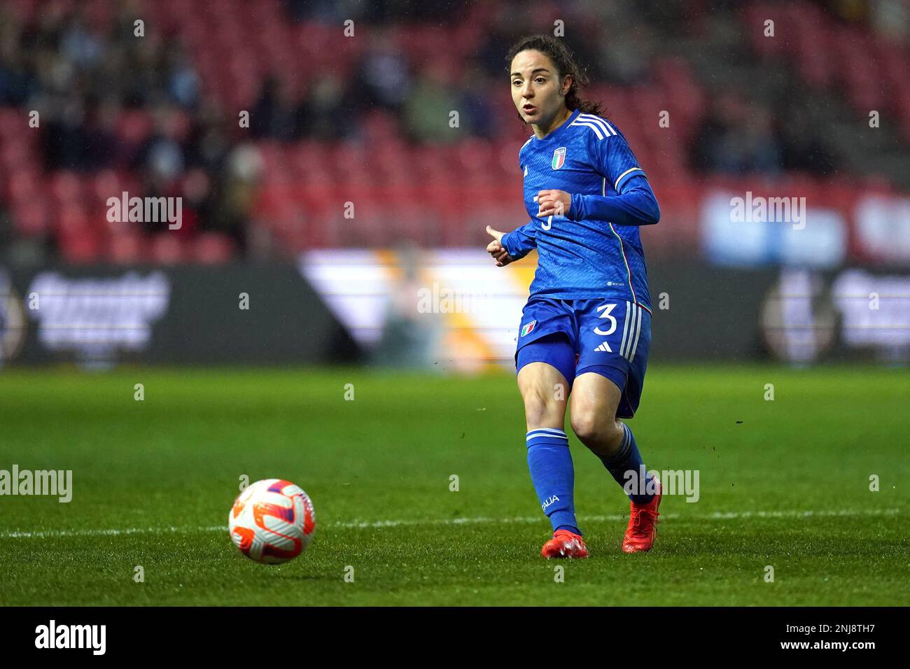 Italy's Maria Filangeri in action during the Arnold Clark Cup match at ...