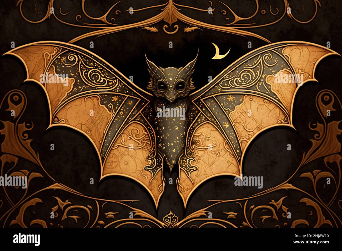 Golden bat poster hi-res stock photography and images - Alamy